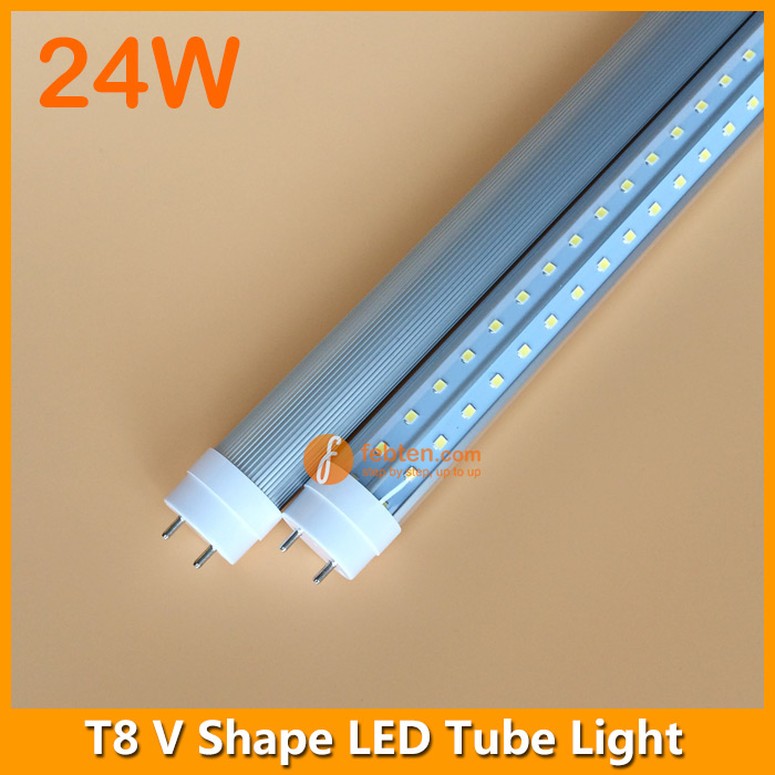4ft 24W LED T8 V Shape Tube Light 240degree Beam Angle