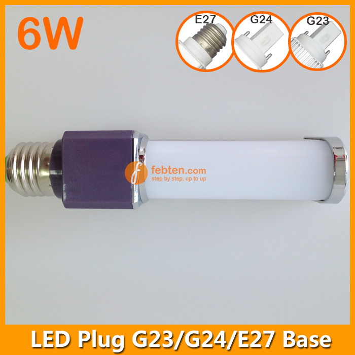 6W LED Plug Light G23/G24/E27