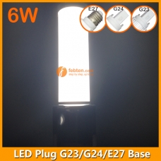 6W LED Plug Light G23/G24/E27
