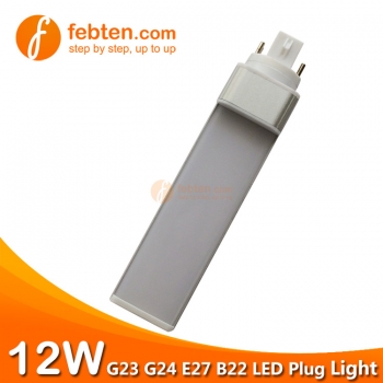 12W LED Plug Light G24D/G24Q/GX24D/GX24Q/G23/E27/E14/B22